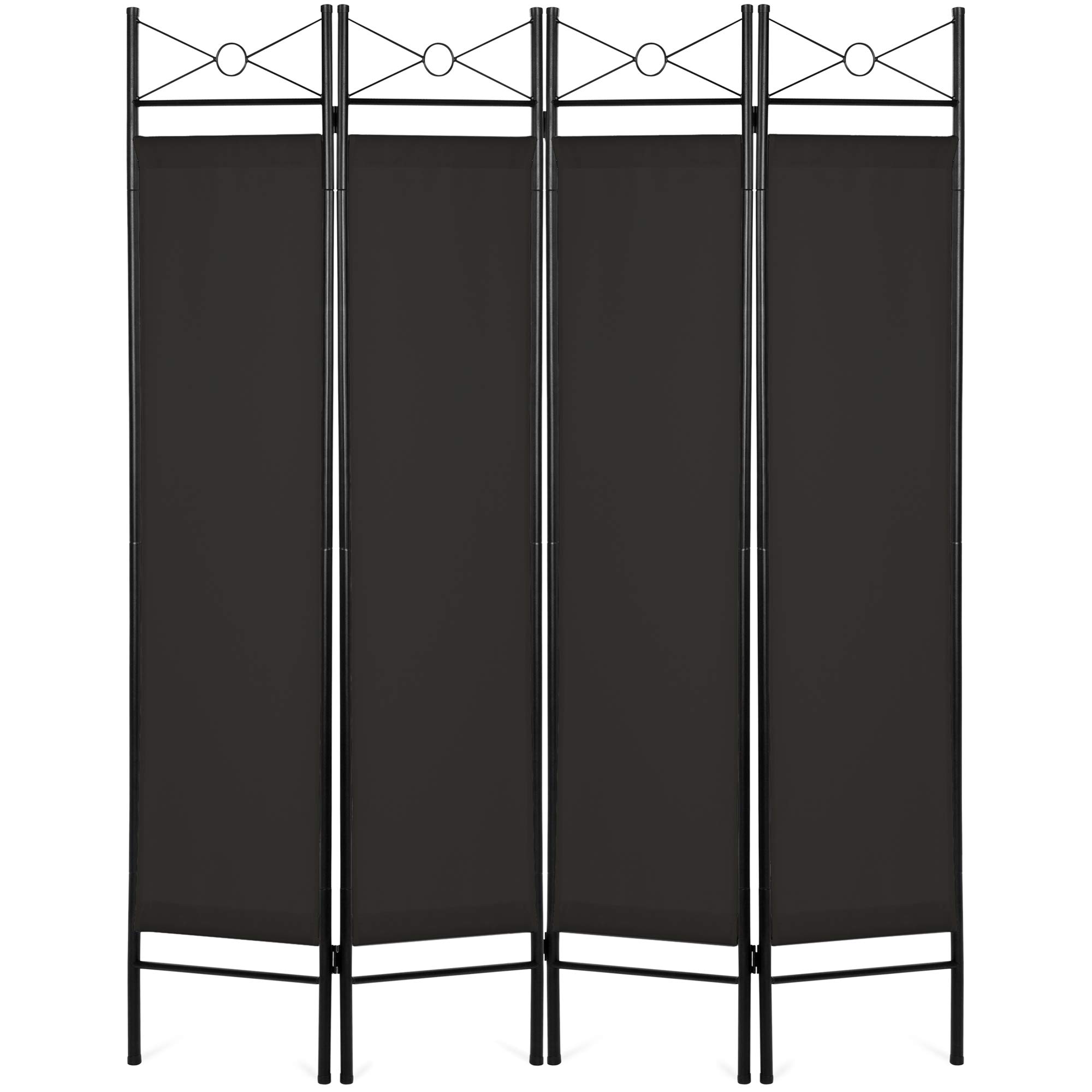 Best Choice Products 6ft 4-Panel Folding Privacy Screen Room Divider Multipurpose Decoration Accent for Bedroom, Bathroom, Office, Salon, Shade w/Steel Frame, Lightweight Design - White