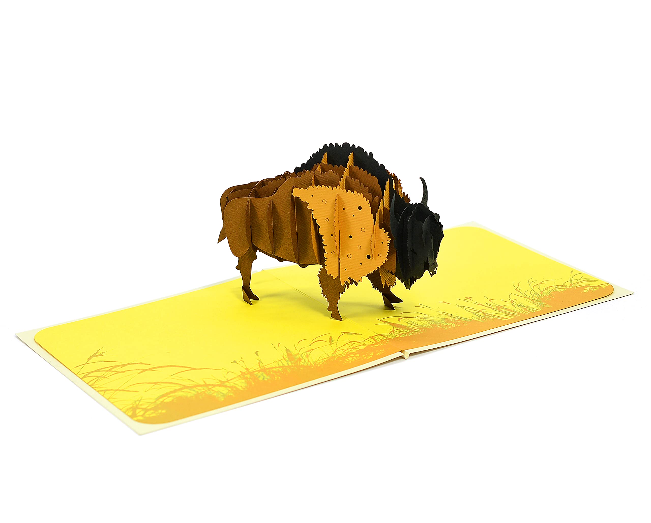 CUTPOPUP Birthday Card Pop Up, Fathers Day Card, 3D Greeting Card (Bison)