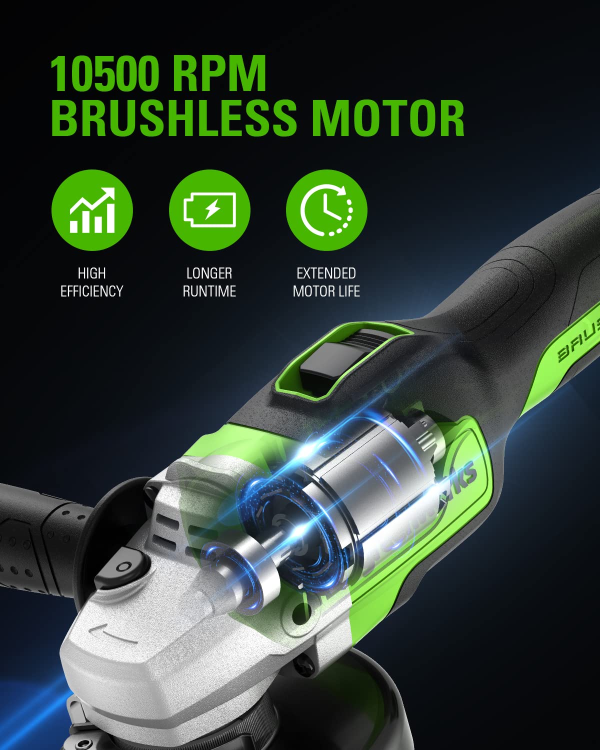 Greenworks 24V Brushless Angle Grinder - Battery and Charger Sold Separately