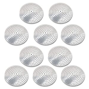 varnahome clip-style aluminium bath strainer flat guard, for use as hair catcher, 10 pack