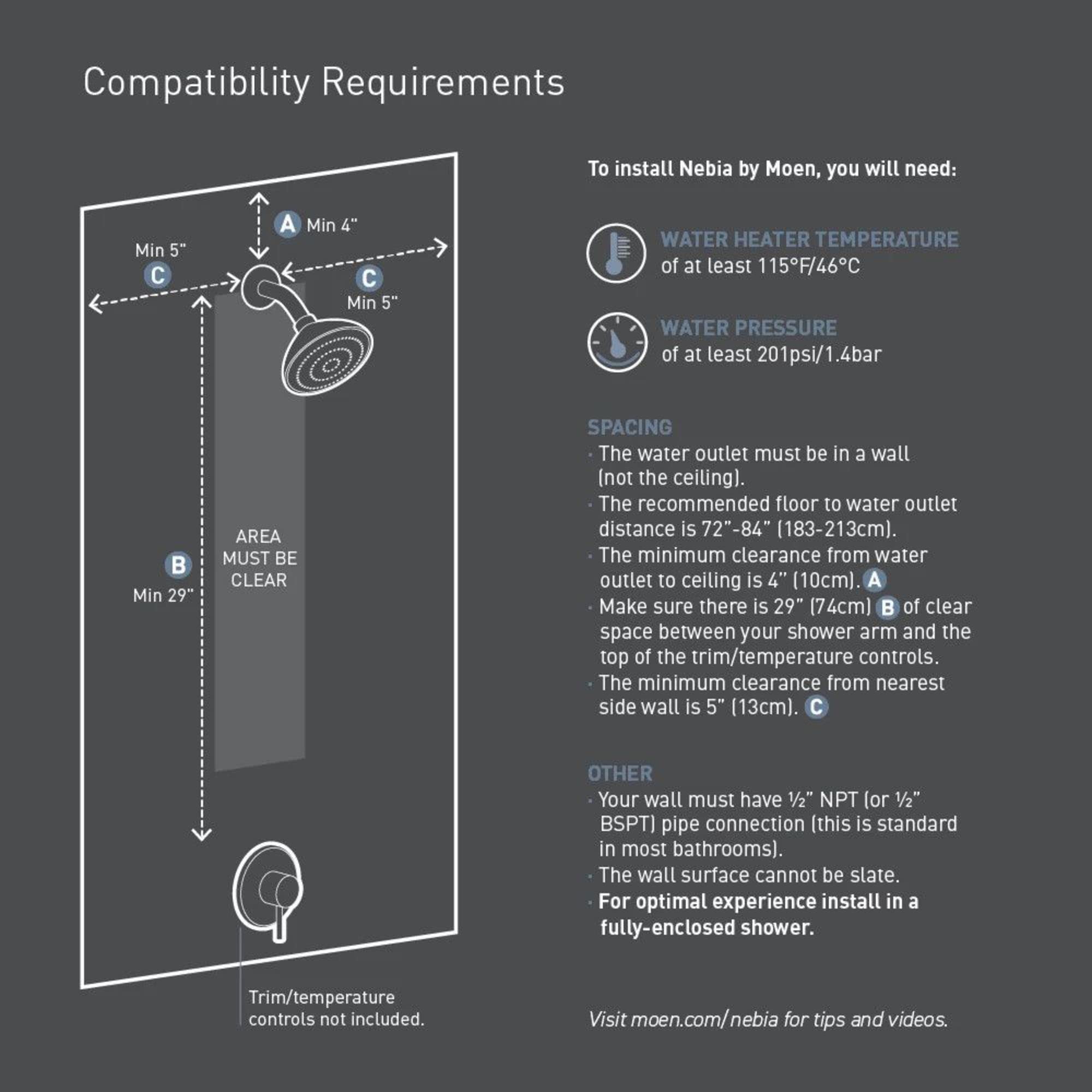 Moen N207H0BLC Nebia Spa Handshower, Matte Black/Chrome