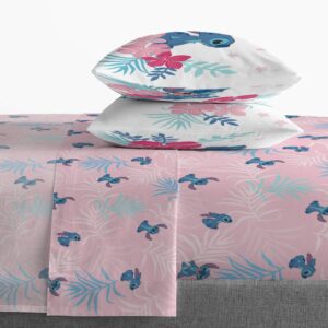 Jay Franco Disney Lilo & Stitch Paradise Dream Full Sheet Set - 4 Piece Set Super Soft and Cozy Kid’s Bedding - Fade Resistant Microfiber Sheets (Official Disney Product)