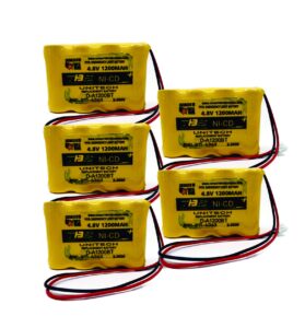 5pc unitech d-a1200bt, sl026-139 emergency light battery 4.8v 1.2ah