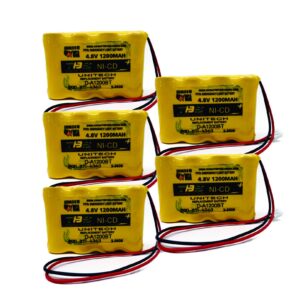 5PC UNITECH D-A1200BT, SL026-139 Emergency Light Battery 4.8V 1.2Ah