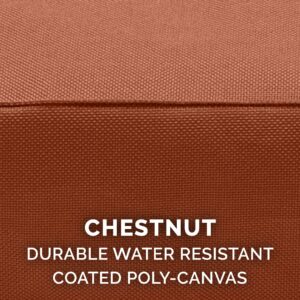 Furhaven Water-Resistant Orthopedic Dog Bed for Large Dogs w/ Removable Washable Cover, For Dogs Up to 95 lbs - Indoor/Outdoor Logo Print Oxford Polycanvas Mattress - Chestnut, Jumbo/XL