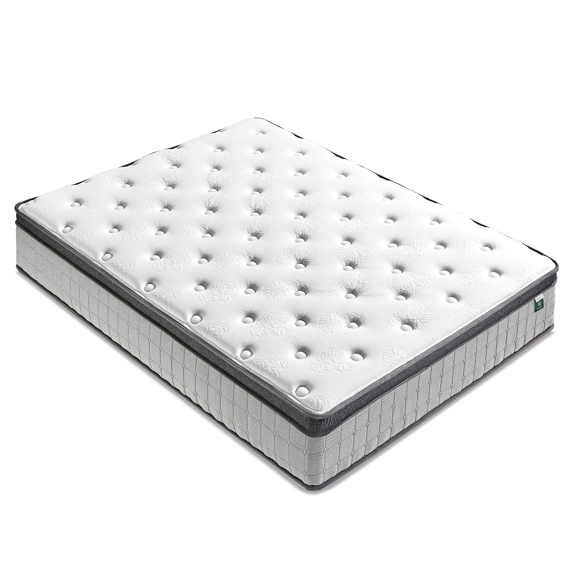 ZINUS 12 Inch Comfort Support Cooling Gel Hybrid Mattress, King, Euro Top Innerspring Mattress, Motion Isolating Pocket Springs, Mattress in A Box