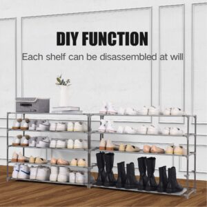 HODYANN 10-Tier Shoe Rack, Non-Woven Fabric Storage Organizer, 50 Pairs Space-Saving Shoe Tower