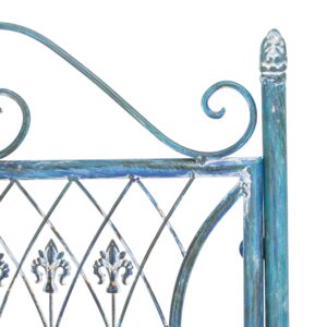 SAFAVIEH PAT5000C Collection Leah Victorian Antique Blue 4-Piece Patio Outdoor Set