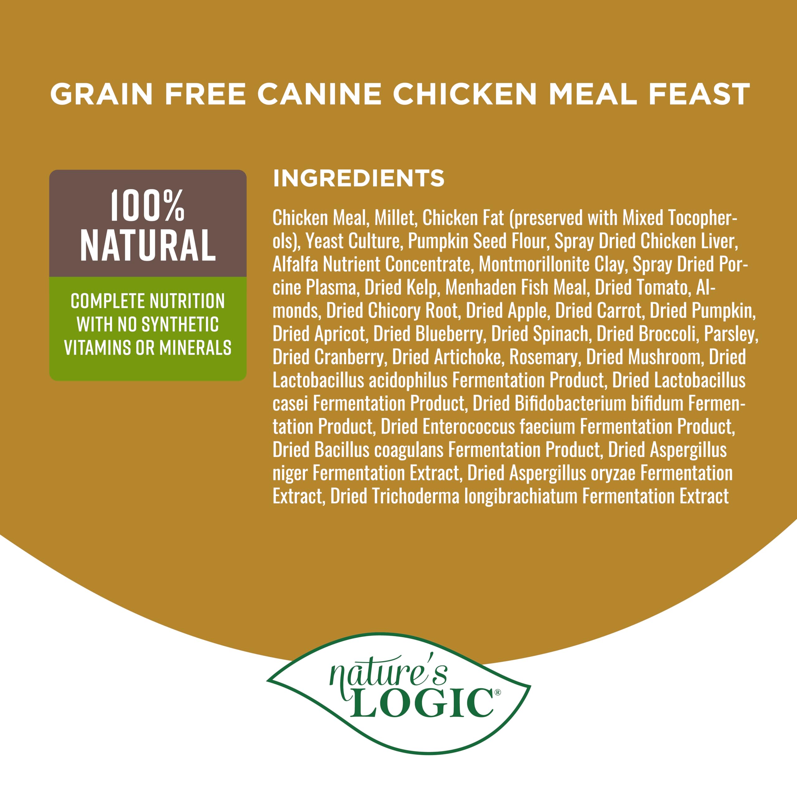 Nature's Logic Grain Free Chicken Meal Feast, 25lbs