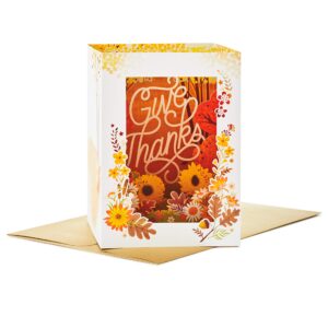 hallmark paper wonder displayable pop up thanksgiving card (give thanks)