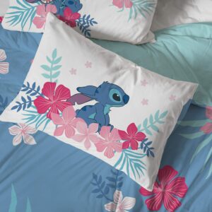 Jay Franco Disney Lilo & Stitch Paradise Dream Twin Sheet Set - 3 Piece Set Super Soft and Cozy Kid’s Bedding - Fade Resistant Microfiber Sheets (Official Disney Product)