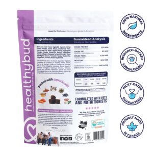 healthybud Hip and Joint Supplement Dog Treats - Glucosamine Soft Beef Liver Bites for Senior Dogs, Arthritis Support 4.6oz