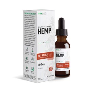 hemp dog & cat tincture - natural relief for pain seizures and separation anxiety - organic pet tincture grown and made in usa - supports hip & joint health