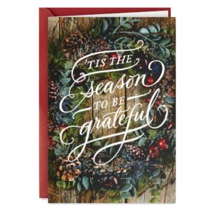 hallmark boxed christmas cards, season to be grateful (16 cards and 17 envelopes)