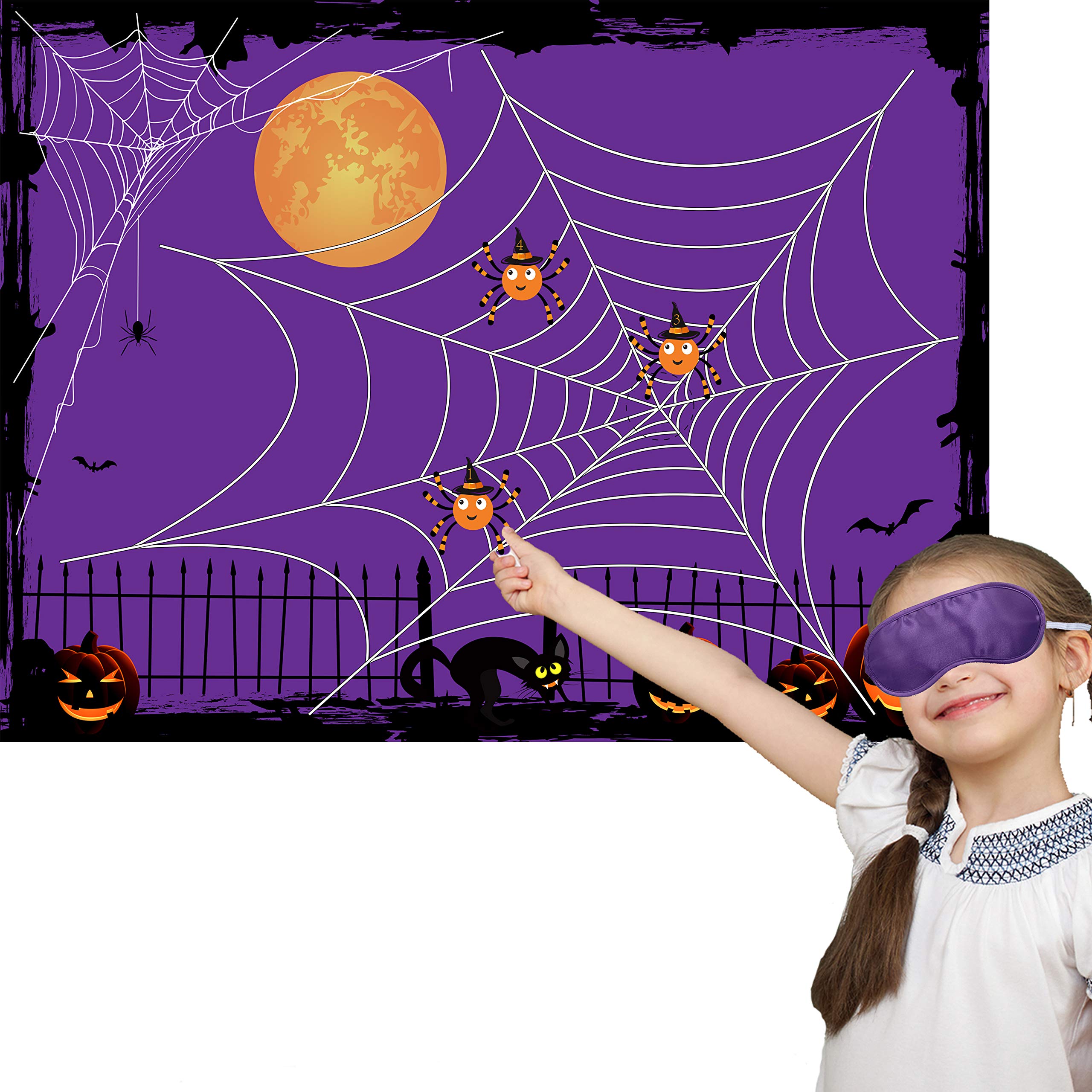 Halloween Pin The Spider on The Web Game for Kids Halloween Party Favors and Games Halloween Party Games Activities