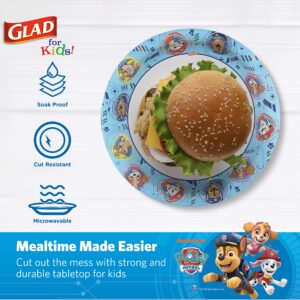 Glad for Kids Paw Patrol Paper Plates, 20 Count, 8.5 Inches | Disposable Paw Patrol Plates for Kids | Heavy Duty Disposable Soak Proof Microwavable Paper Plates for All Occasions