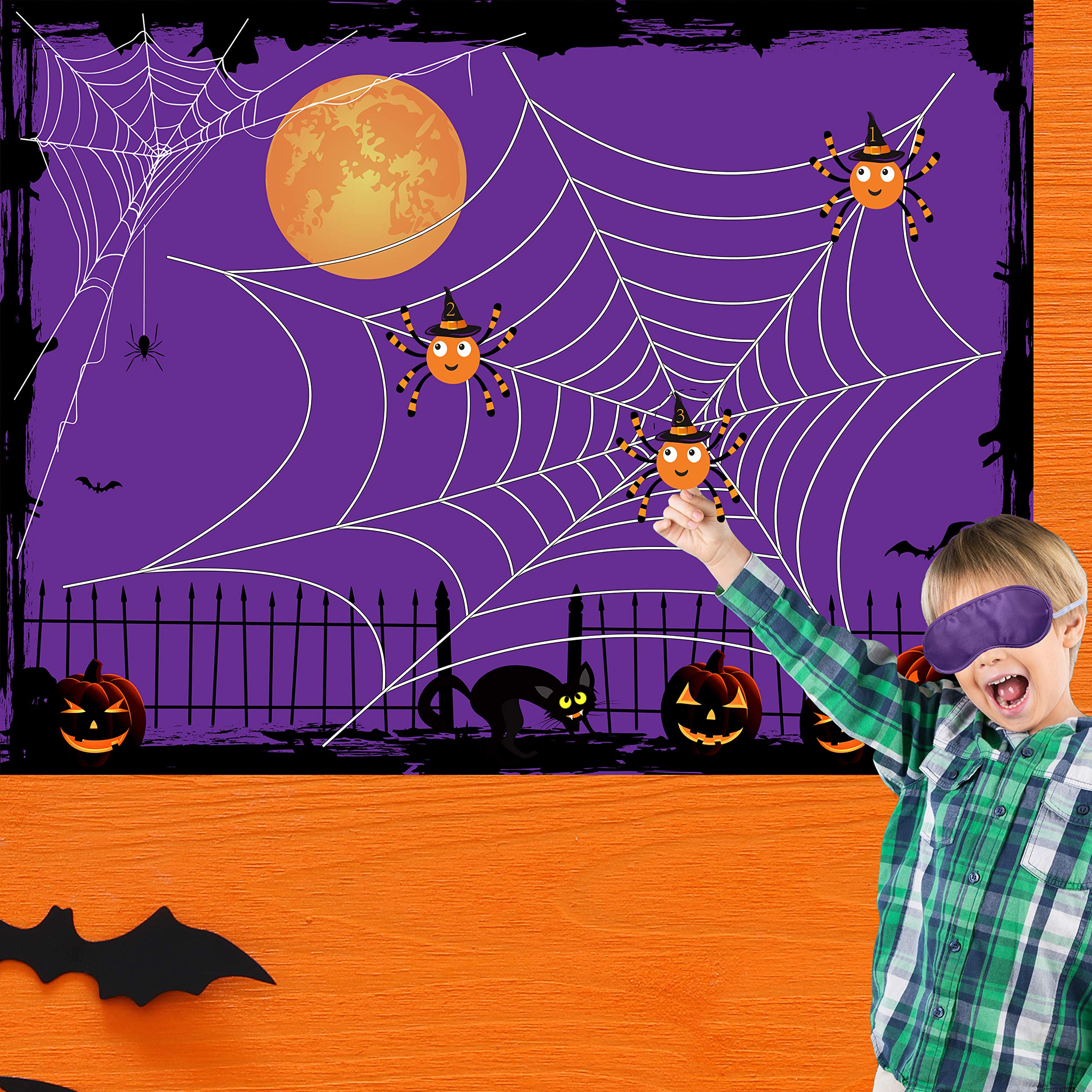 Halloween Pin The Spider on The Web Game for Kids Halloween Party Favors and Games Halloween Party Games Activities