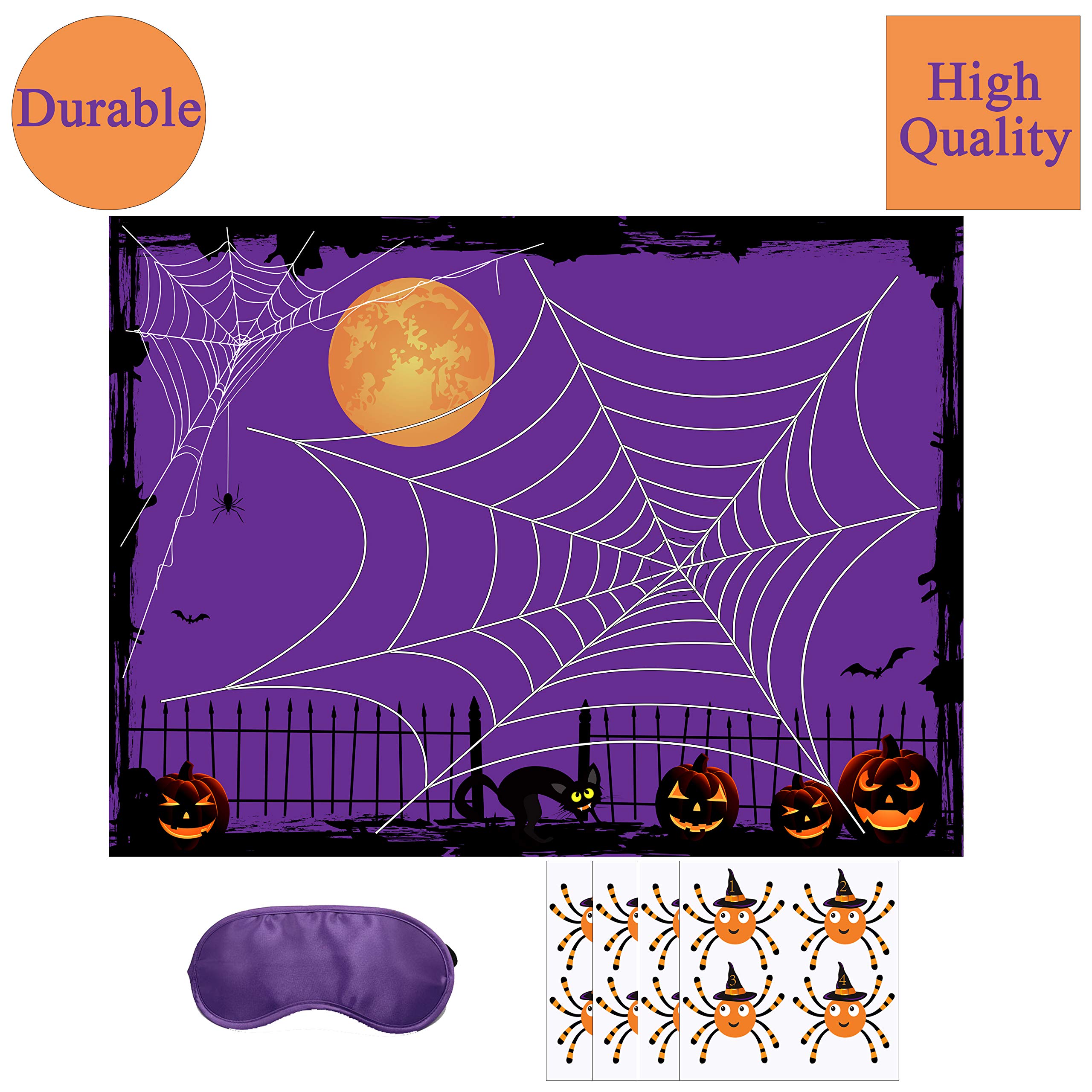 Halloween Pin The Spider on The Web Game for Kids Halloween Party Favors and Games Halloween Party Games Activities