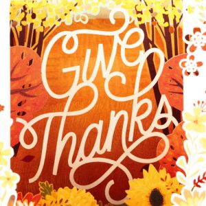 Hallmark Paper Wonder Displayable Pop Up Thanksgiving Card (Give Thanks)