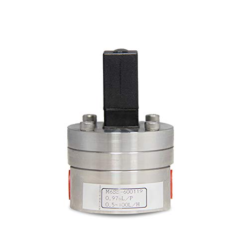 MeterTo Micro Oval Gear Diesel Flow Meter CX-M6-AL (Aluminum) Oil Glue Water Chemical Liquid Flow Meter, 0.5~100 L/H, Connection: G1/8 Female Thread, K Factor: 1ml/p, Accuracy: 0.5%