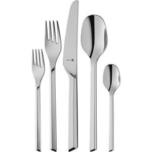 wmf kineo stainless steel cutlery set for 6 people, 30 pieces, monobloc knife, polished cromargan cromargan protect, scratch-resistant, dishwasher safe