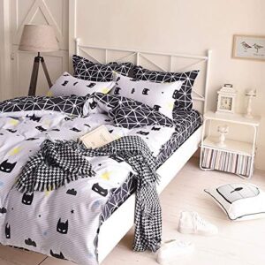 Vanson Black Bed Pillowcase Duvet Cover Quilt Cover Set 3D Print Decoration 3 Pieces Set Full Size