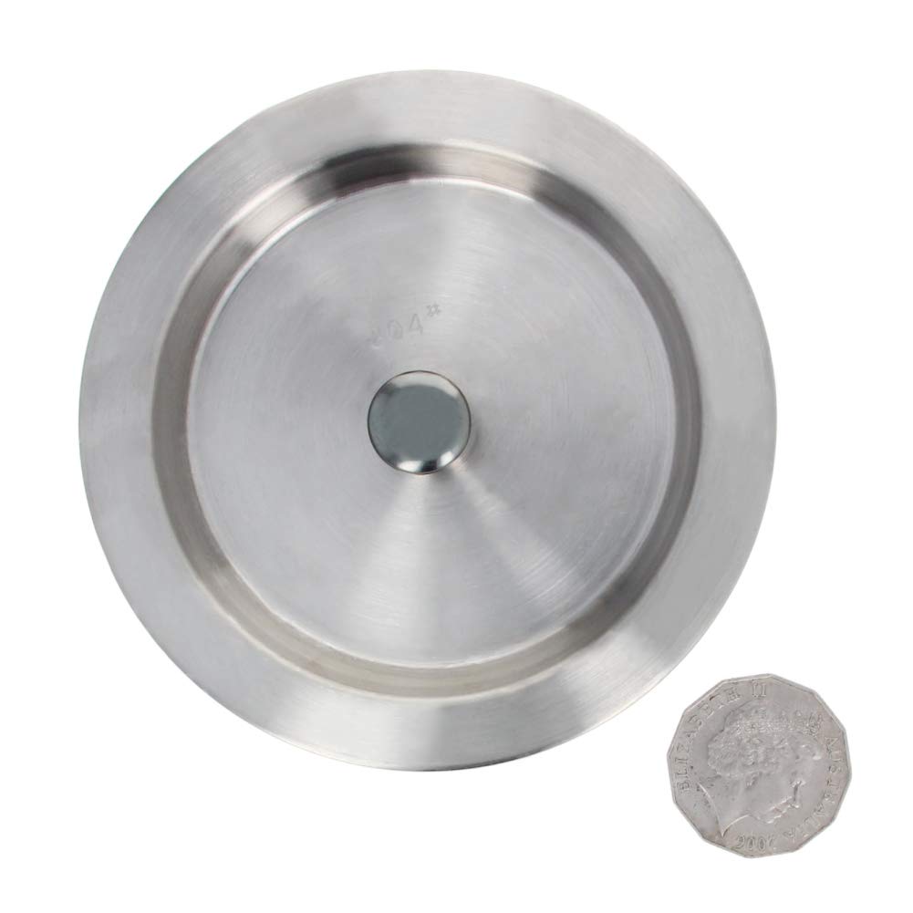 MroMax 1Pcs Kitchen Sink Drain Stopper Rubber Seal 119mm Stainless Steel Sealing Lid for Kitchen Sink Silver Tone