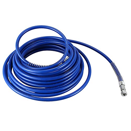 Willbebest 50ft 1/4" Airless Paint Spray Hose Sprayer Light Flexible Fiber Tube 3300PSI Working Pressure, Burst Pressure Up to 8500 PSI (15 Meter)