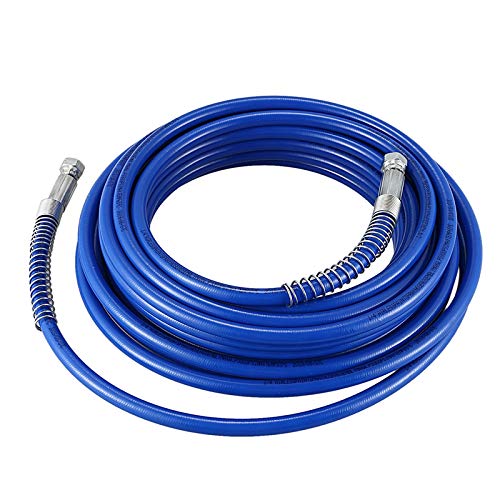 Willbebest 50ft 1/4" Airless Paint Spray Hose Sprayer Light Flexible Fiber Tube 3300PSI Working Pressure, Burst Pressure Up to 8500 PSI (15 Meter)