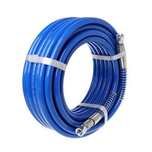 Willbebest 50ft 1/4" Airless Paint Spray Hose Sprayer Light Flexible Fiber Tube 3300PSI Working Pressure, Burst Pressure Up to 8500 PSI (15 Meter)