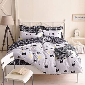 Vanson Black Bed Pillowcase Duvet Cover Quilt Cover Set 3D Print Decoration 3 Pieces Set Full Size