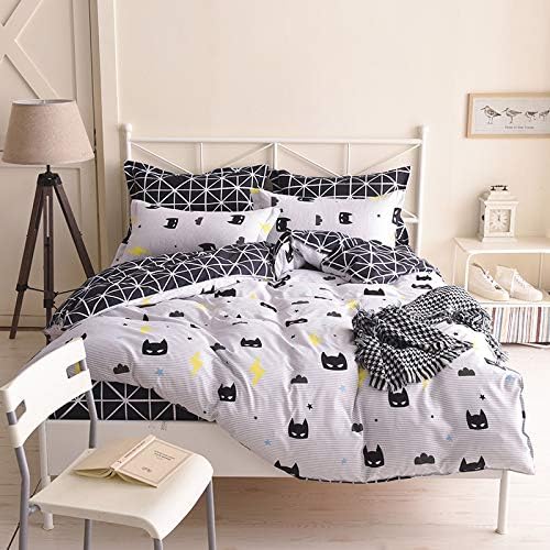 Vanson Black Bed Pillowcase Duvet Cover Quilt Cover Set 3D Print Decoration 3 Pieces Set Full Size