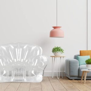 HEYOH Inflatable Chair, Transparent Clear Blow Sofa Seat for Kids, Teens Room,Funny Indoor/Outdoor Furniture for Swimming Pool,Dorm,Yard,Parties & Events -100% Waterproof & Holds 220lbs