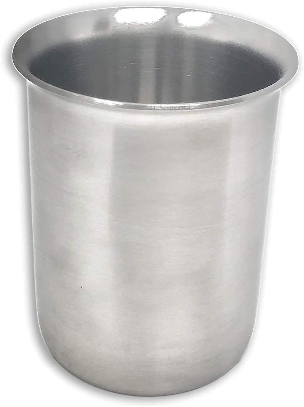 Edu-Labs Stainless Steel Beaker with Rim - Low-Form Beakers for Science - Industrial-Grade Chemistry Lab Equipment, High Heat Tolerance - Scientific Laboratory Supplies for Liquids & Solids - 2000ml