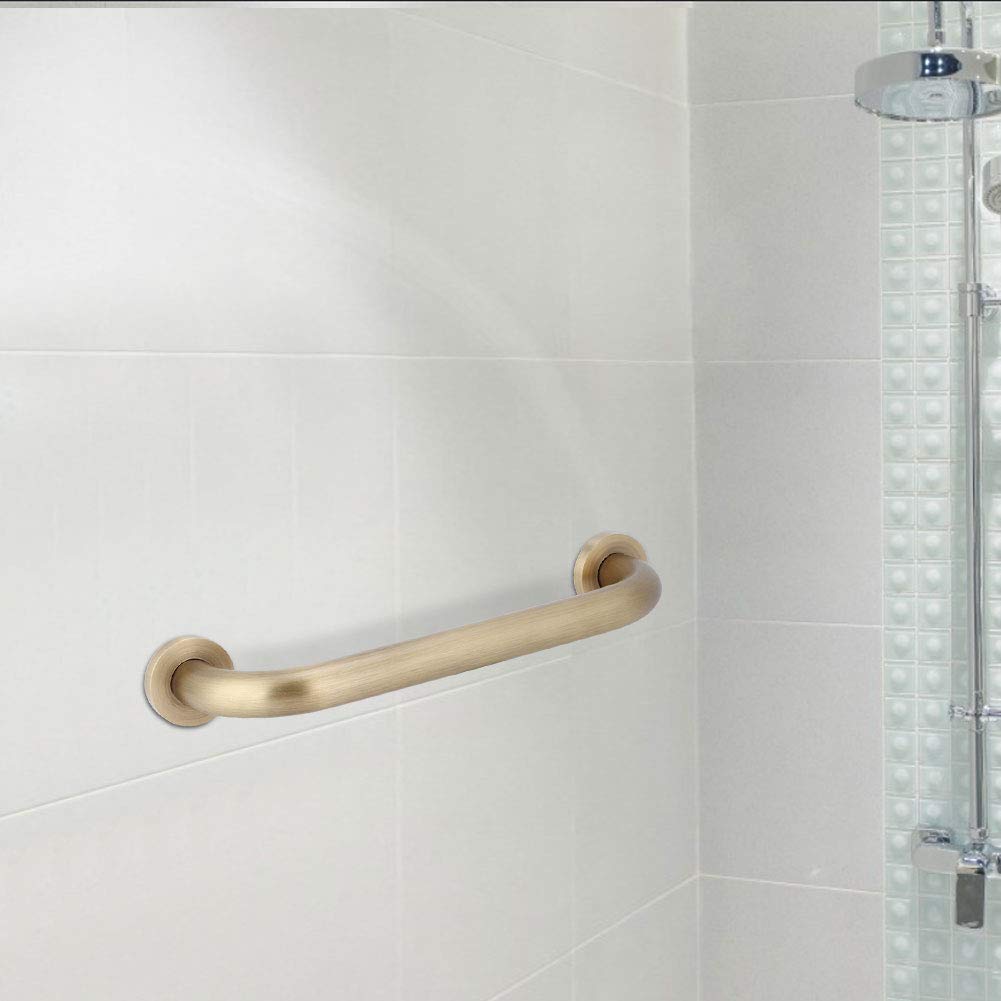 Shower Grab Bar, Brass Practical Safety Bathtub Hand Bar, Convenient Hotel Bathroom Wall Anti-Slip Handle for Pregnant Women Children Elderly, The Disabled, Injury