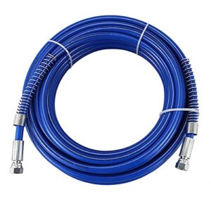 Willbebest 50ft 1/4" Airless Paint Spray Hose Sprayer Light Flexible Fiber Tube 3300PSI Working Pressure, Burst Pressure Up to 8500 PSI (15 Meter)