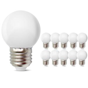 small e26 led night light bulbs 1w mood light bulbs soft white 3000k not dimmable 10w equivalent for bedroom bathroom makeup mirror porch wall sconces table lamp 10pack