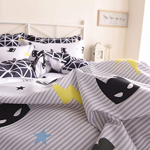 Vanson Black Bed Pillowcase Duvet Cover Quilt Cover Set 3D Print Decoration 3 Pieces Set Queen Size