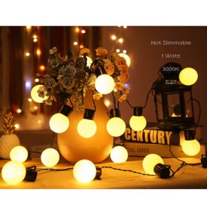 Small E26 LED Night Light Bulbs 1W Mood Light Bulbs Soft White 3000K Not Dimmable 10W Equivalent for Bedroom Bathroom Makeup Mirror Porch Wall Sconces Table Lamp 10Pack