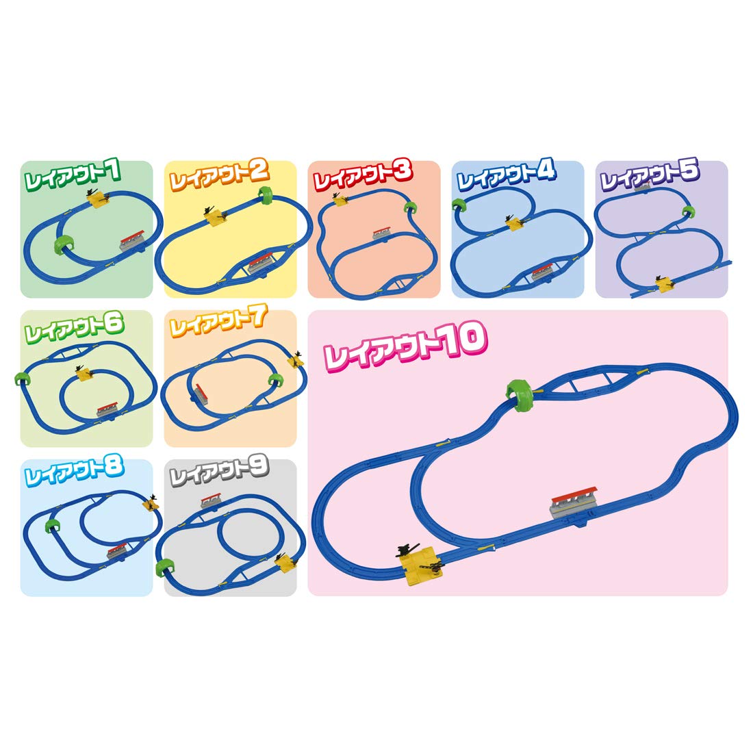 Takaratomy 10 Types Layout Plarail Basic Rail Set (Japan Import)