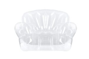 heyoh inflatable chair, transparent clear blow sofa seat for kids, teens room,funny indoor/outdoor furniture for swimming pool,dorm,yard,parties & events -100% waterproof & holds 220lbs