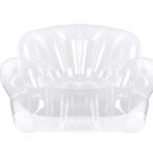 HEYOH Inflatable Chair, Transparent Clear Blow Sofa Seat for Kids, Teens Room,Funny Indoor/Outdoor Furniture for Swimming Pool,Dorm,Yard,Parties & Events -100% Waterproof & Holds 220lbs