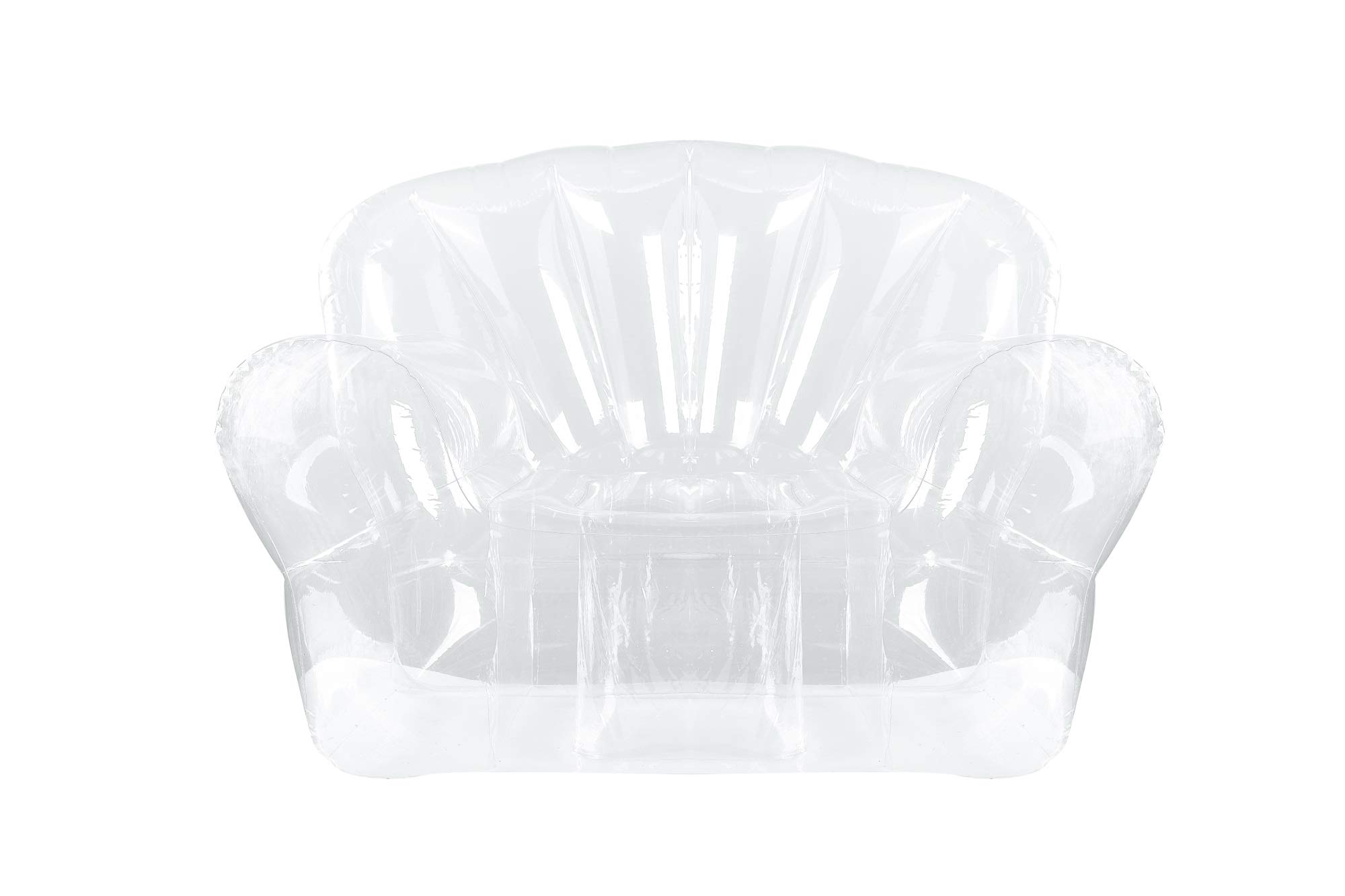 HEYOH Inflatable Chair, Transparent Clear Blow Sofa Seat for Kids, Teens Room,Funny Indoor/Outdoor Furniture for Swimming Pool,Dorm,Yard,Parties & Events -100% Waterproof & Holds 220lbs