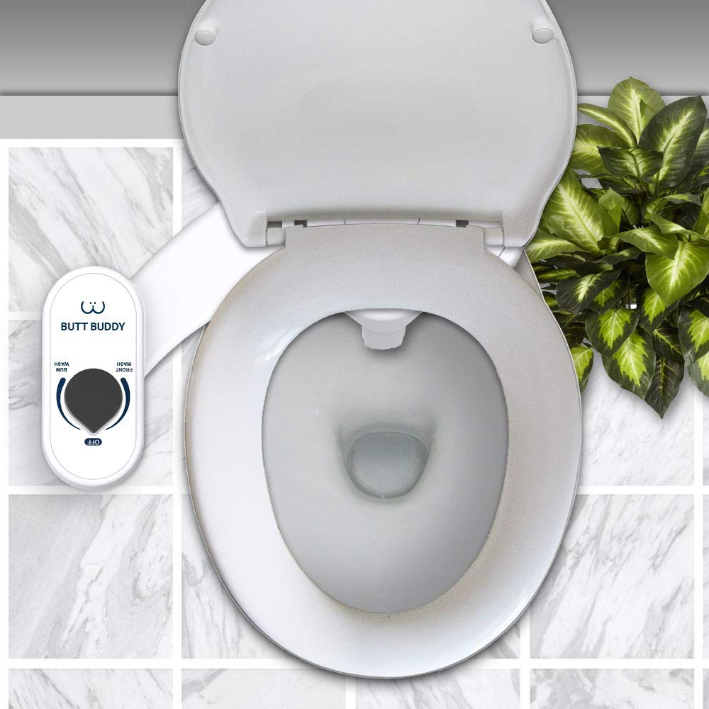 BUTT BUDDY Duo (2 Pack) - Bidet Toilet Seat Attachment & Fresh Water Sprayer (Easy to Install, Dual-Nozzle Cleaning, Non-Electric, Sanitary Bathroom)