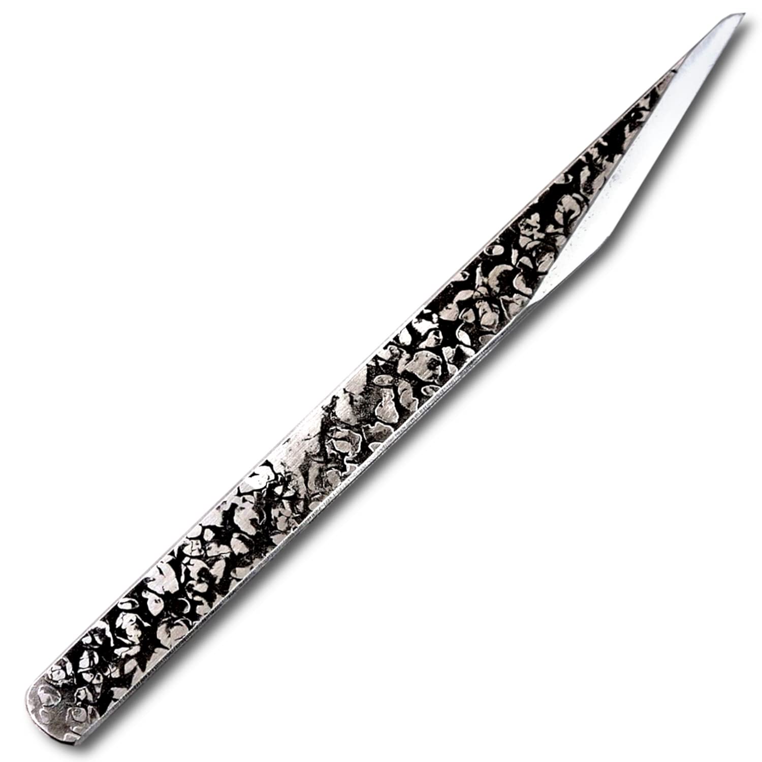 KAKURI Kiridashi Knife 15mm Right Hand for Woodworking, Marking, Scribing, Carving, Whittling, Professional Hand Forged Razor Sharp Japanese Carbon Steel Blade with Hammered Pattern, Made in JAPAN