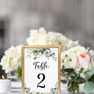 Printed Party Table Card Numbers Set, 1-40 and Head Table Card, Greenery