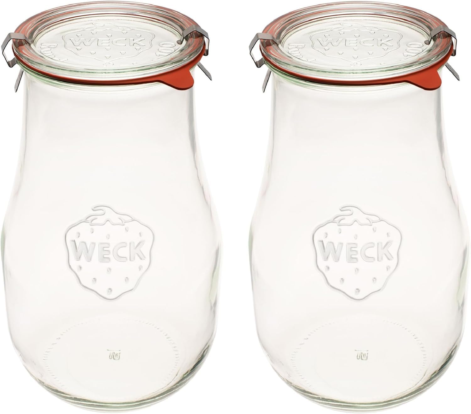 Weck Jars Tulip 2.5 Liter - Sour Dough Starter Jars - Large Glass Jars for Sourdough - Starter Jar with Glass Lid - Suitable for Canning & Storage