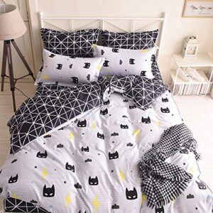 vanson black bed pillowcase duvet cover quilt cover set 3d print decoration 3 pieces set queen size