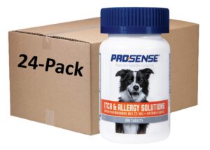 pro-sense prosense itch and allergy solutions 100 count, for dogs, antihistamine