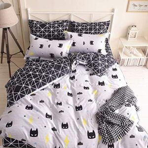 Vanson Black Bed Pillowcase Duvet Cover Quilt Cover Set 3D Print Decoration 3 Pieces Set Full Size